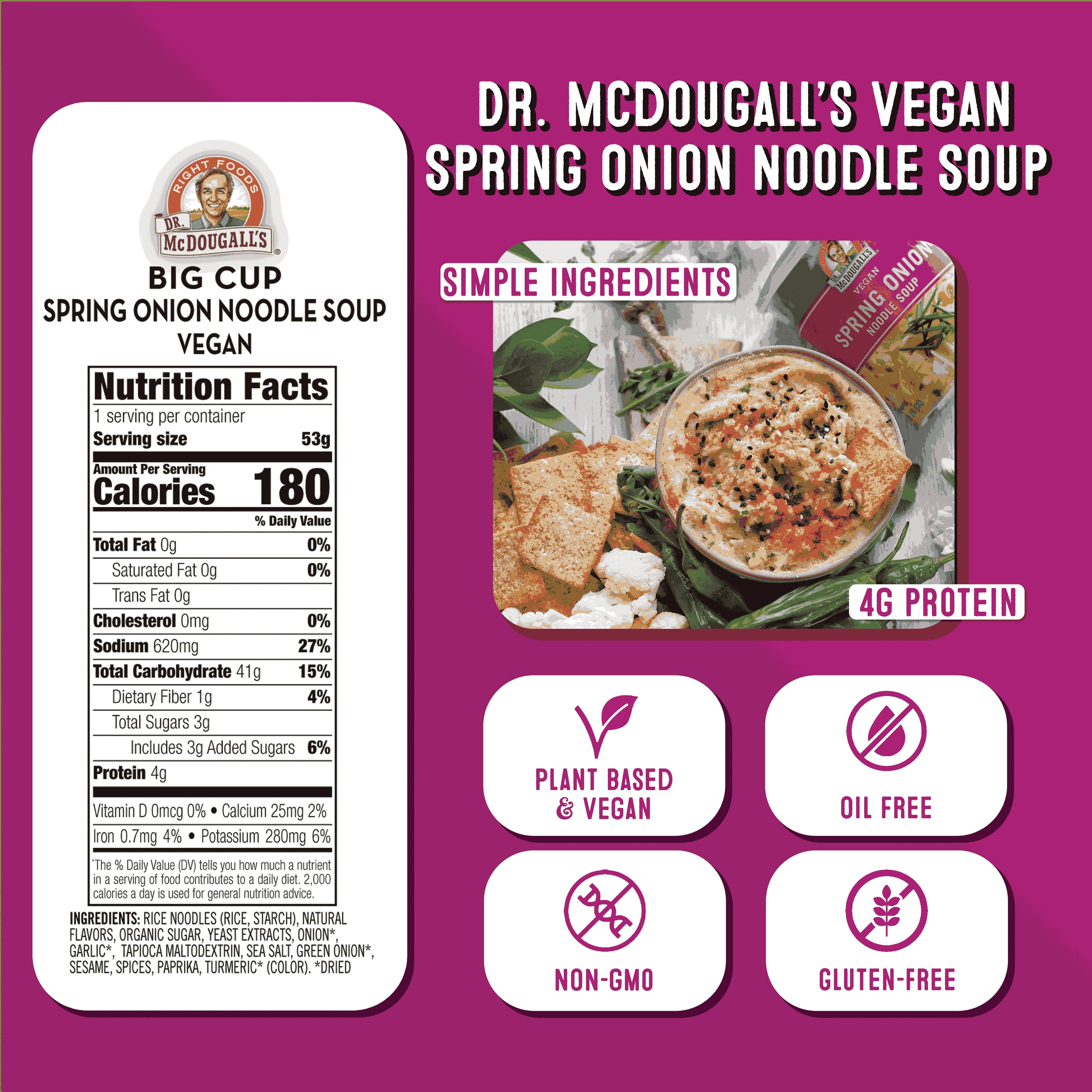 Spring Onion Noodle Soup Cup – Dr. McDougall's Right Foods
